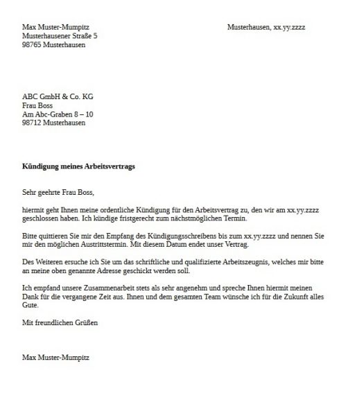 Kündigungsschreiben: Darauf kommt es an!